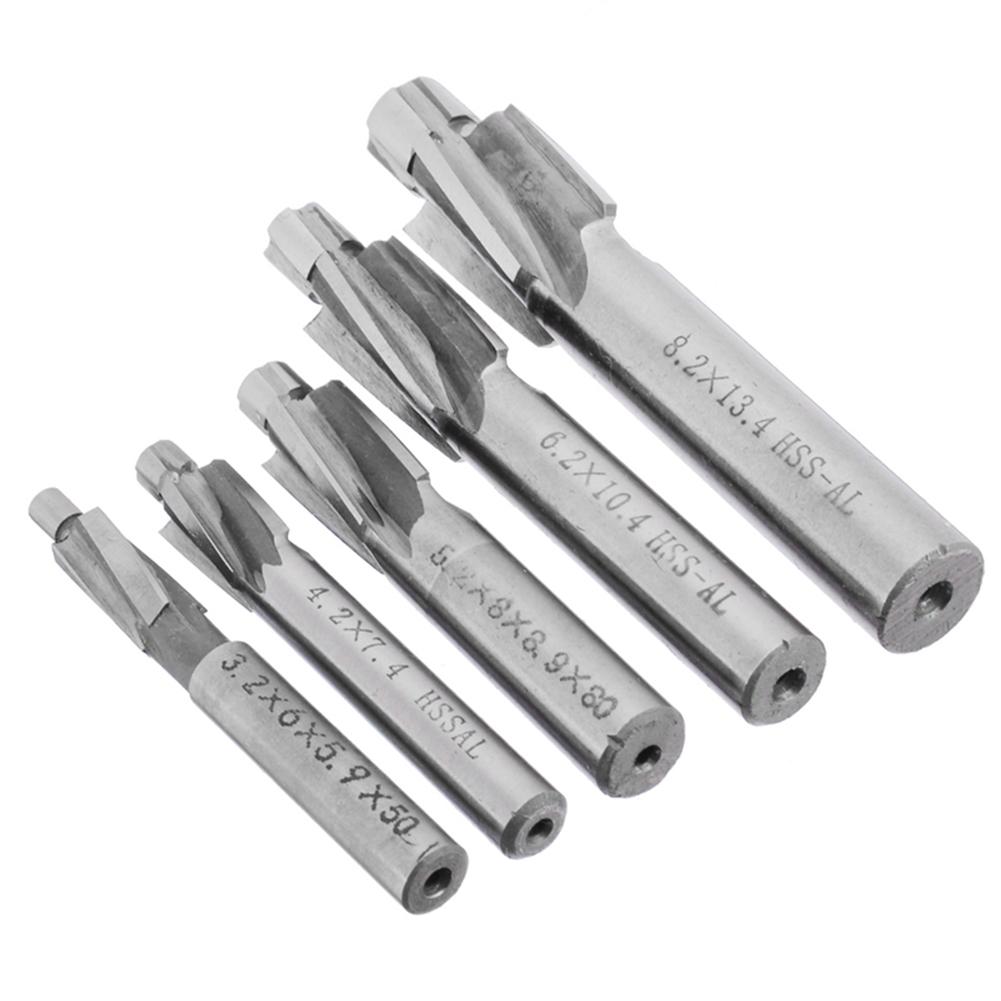 Buy HSS Counterbore End Mill M3-M8 Pilot Slotting Tool Countersink ...