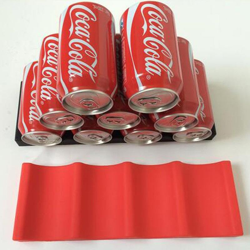 Buy Beverage Can Organizer Pad Silicone Stacker Cans Fridge Mat ...