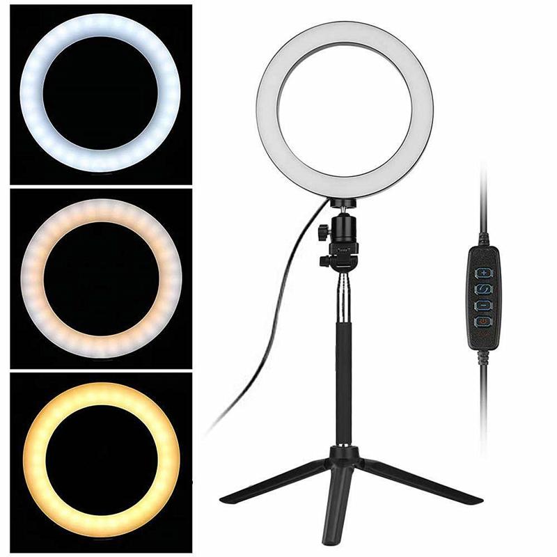 Buy Selfie Photo LED Studio Ring Light Photo Video Dimmable Lamp Light ...