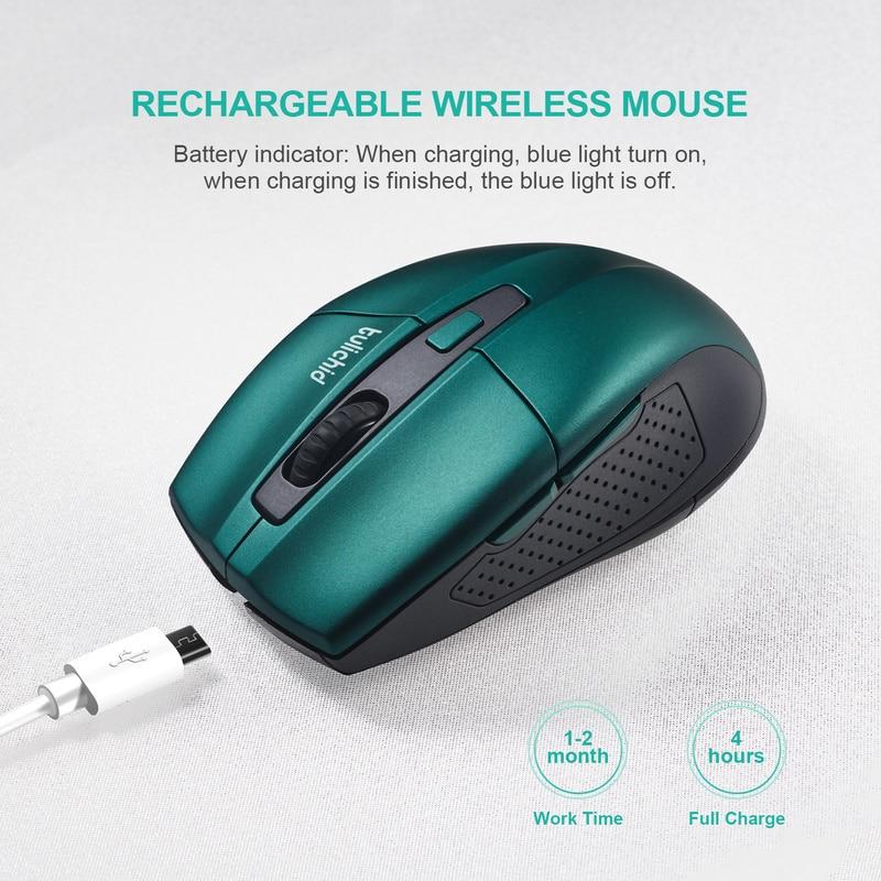 Buy 2.4G Wireless Mouse Rechargeable Gaming Mouse for Gamer Slient ...