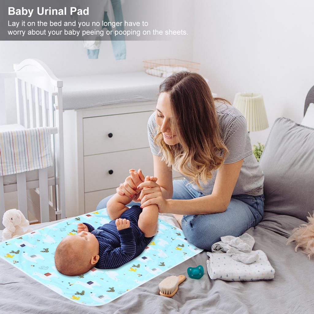 Buy 3pcs Baby Urinal Pad Washable Bed Pad Cotton Infant Piss Mat Diaper ...