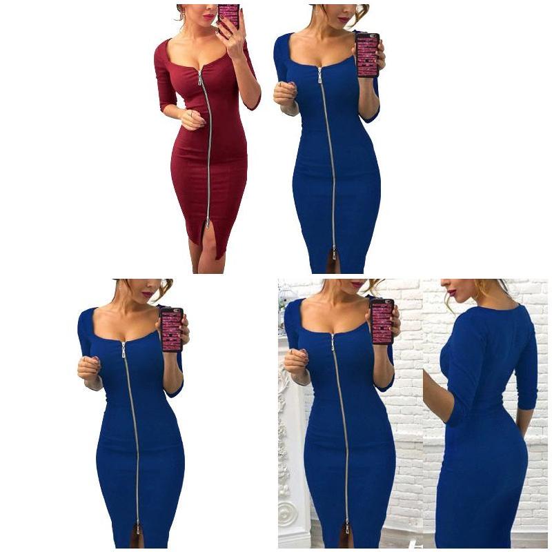 Buy Party Sexy Women Spring Bodycon Elastic Dresses Cocktail Dress Mini ...