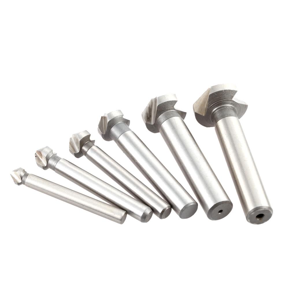 Shank Chamfer Countersink Set 3 Flute HSS4241 Chamfering Bit Set ...
