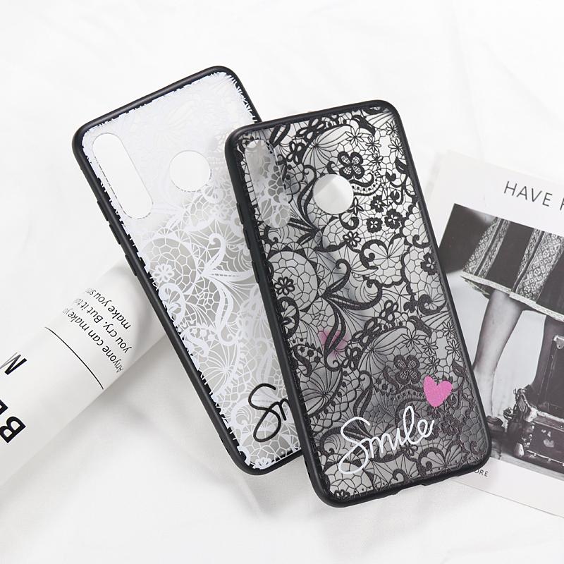 Elegant Embossed Lace Phone Case Small Love Heart for Huawei Samsung ...