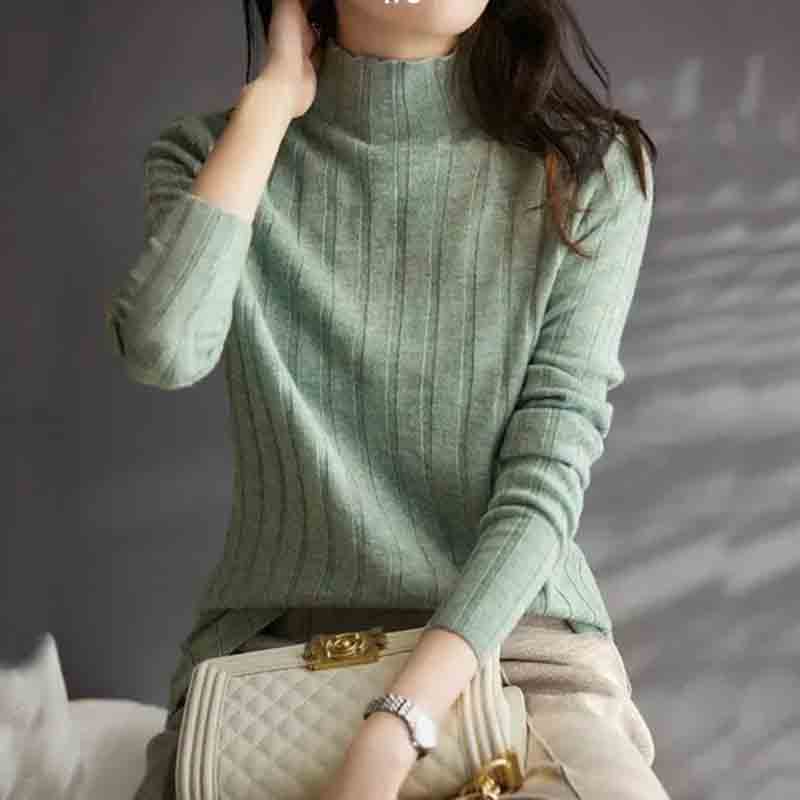 Buy Soft Waxy Half Turtleneck Sweater Women Autumn and Winter Bottoming ...