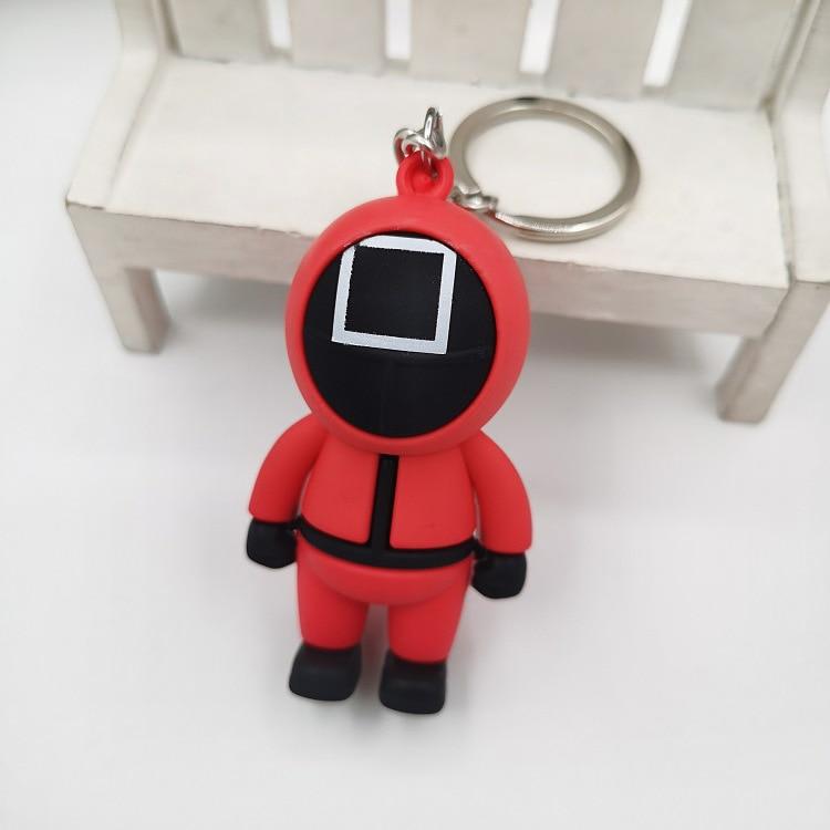 Buy 3D Squid Game Figures Mask Keychain Charms Accessories Round Six ...