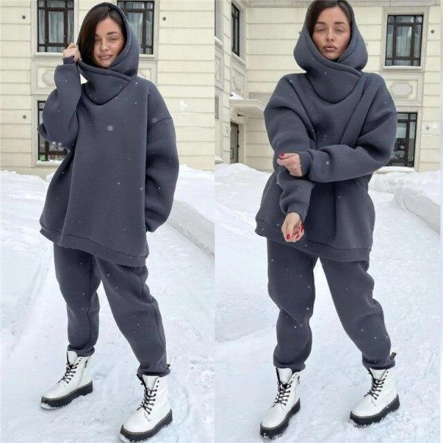 Cumpără Femei Trening toamna iarna casual solide Seturi cu maneca lunga ...