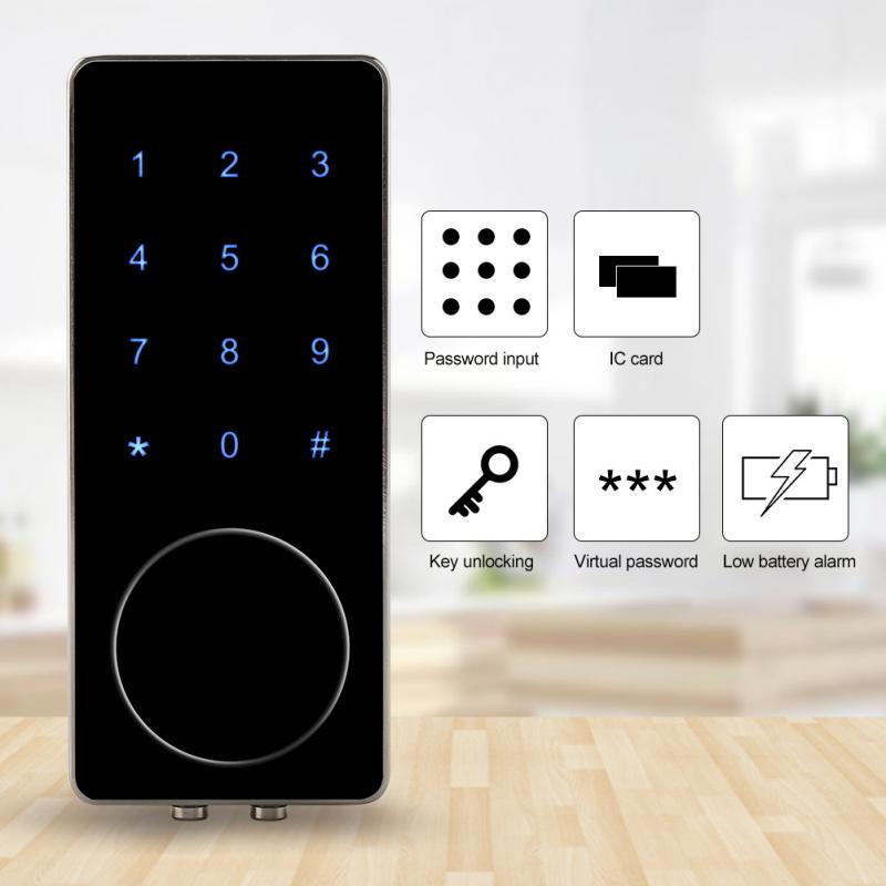 Digit Code Combination Password Security Coded Lock with Keys + IC Card ...