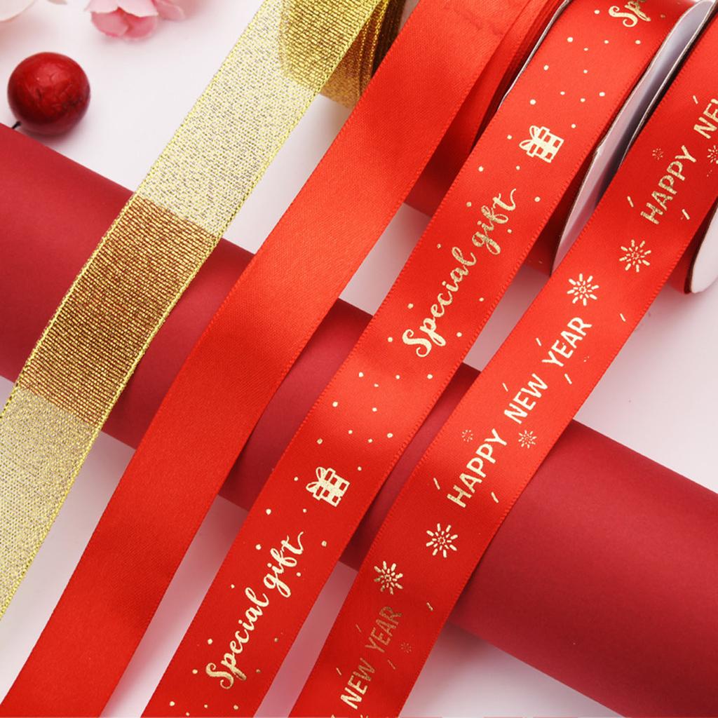 Christmas Ribbon Holiday Decoration Roll Ribbon Ornament Gift Box ...