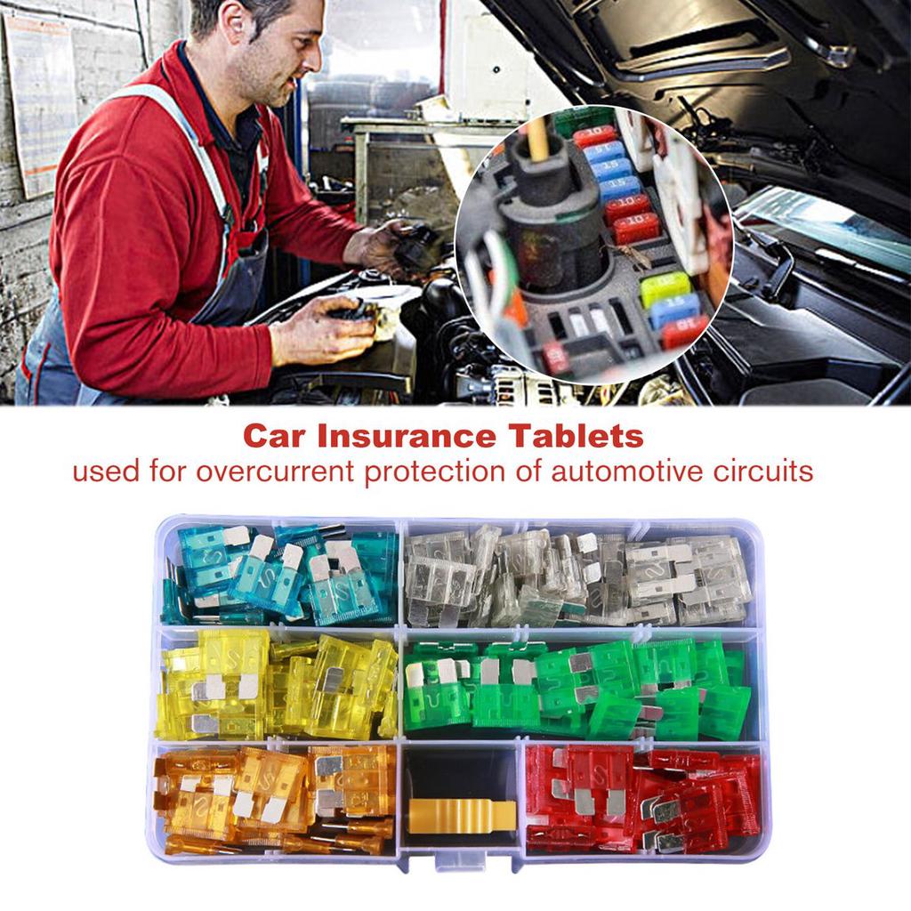 Buy 120PCS Car Assortment Blade Fuse Aluminum Tablet Replacement Medium ...