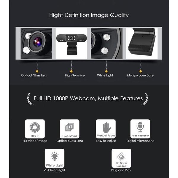 Buy HD 1080P High Definition Network Computer Camera Laptop Home USB ...