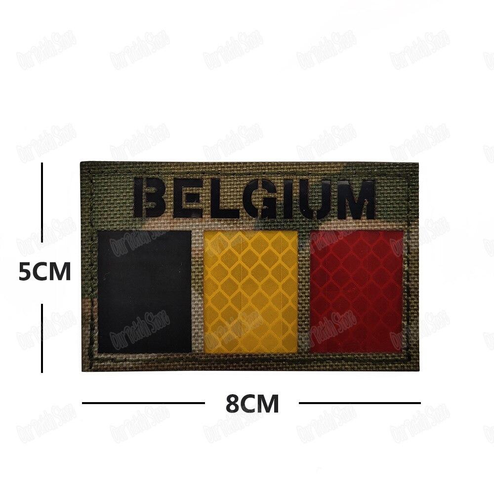 Cheap Belgium Flag Patch Belgian Emblem Tactical Military Armband Hook ...