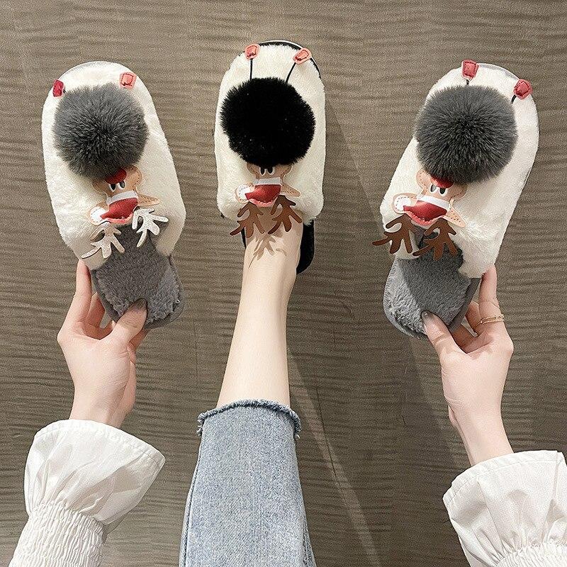 Buy Home Slippers Women's Casual Slippers Winter Warm Shoes Breathable ...