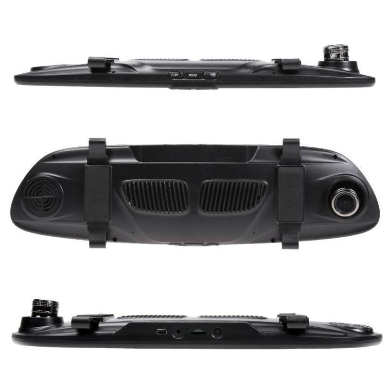 Buy HD 1080P Dual Lens 7in Car DVR Rear View Mirror Dash Cam Video ...