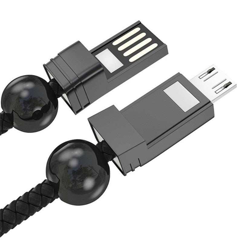 Buy Creative Couple Fast Charging Charging Cable Black Wrist Bracelet ...