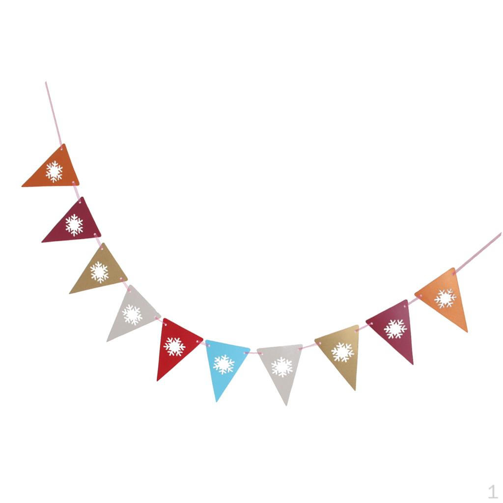 Buy Snowflake Triangle Paper Flags Party Decor Cut Out Pennants at ...