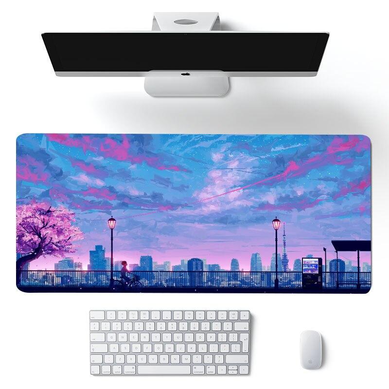 Buy pink mouse pad Moon landscape Large Mouse pad PC Computer mat Free ...