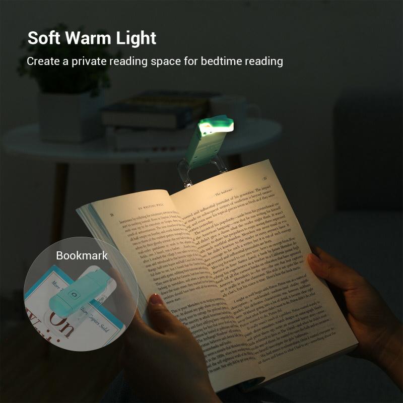 Buy Led Clip On Book Light Portable Lightweight Usb Charging 2 ...