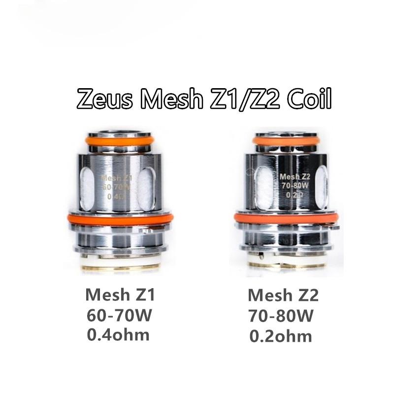 5Pcs Replacement Zeus Mesh Z1 Coil 0.4Ohm/ Z2 0.2Ohm Coil Head For Zeus ...