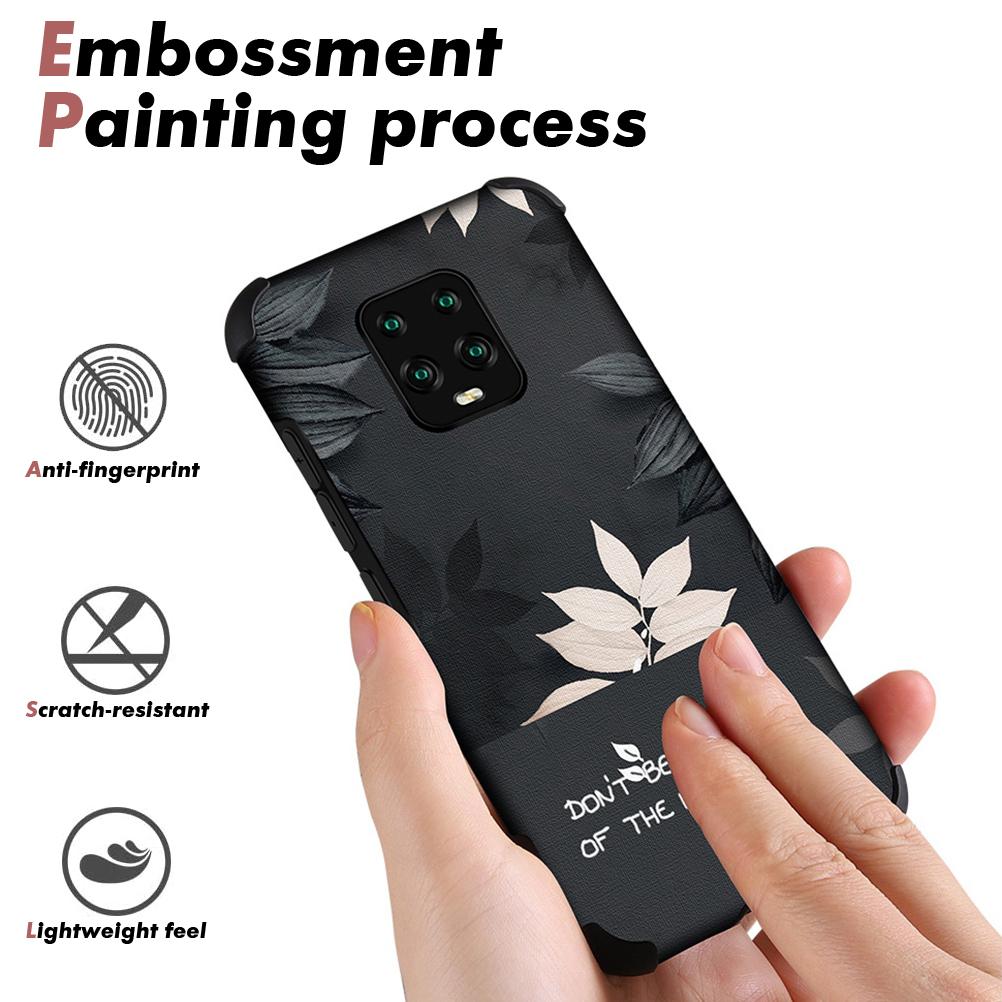 Buy Redmi Note 9S Case, Ultra-thin Flowers Pattern Matte Soft Silicone ...