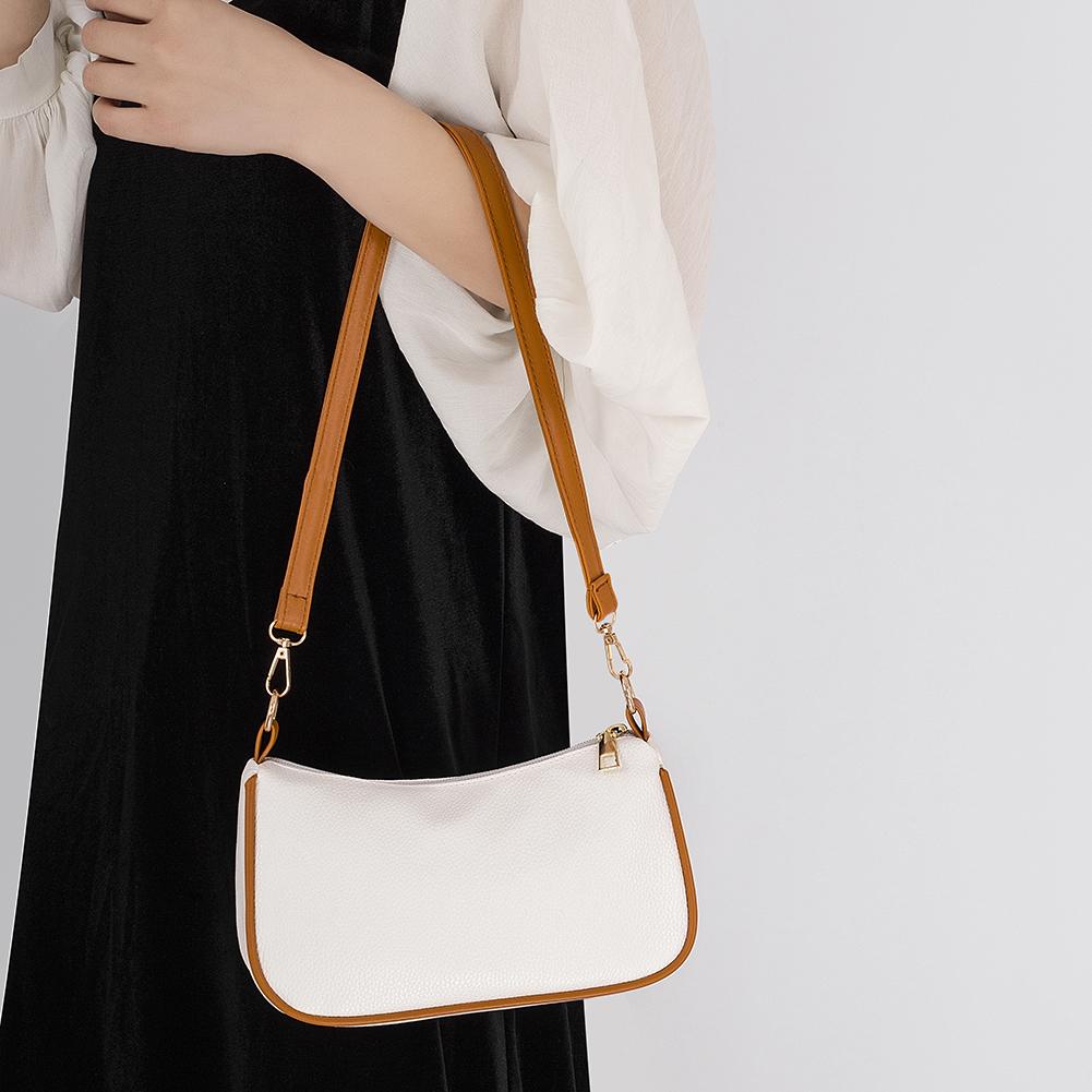 Buy Hit Color Underarm Bags Retro Women PU Leather Lady Small Shoulder ...