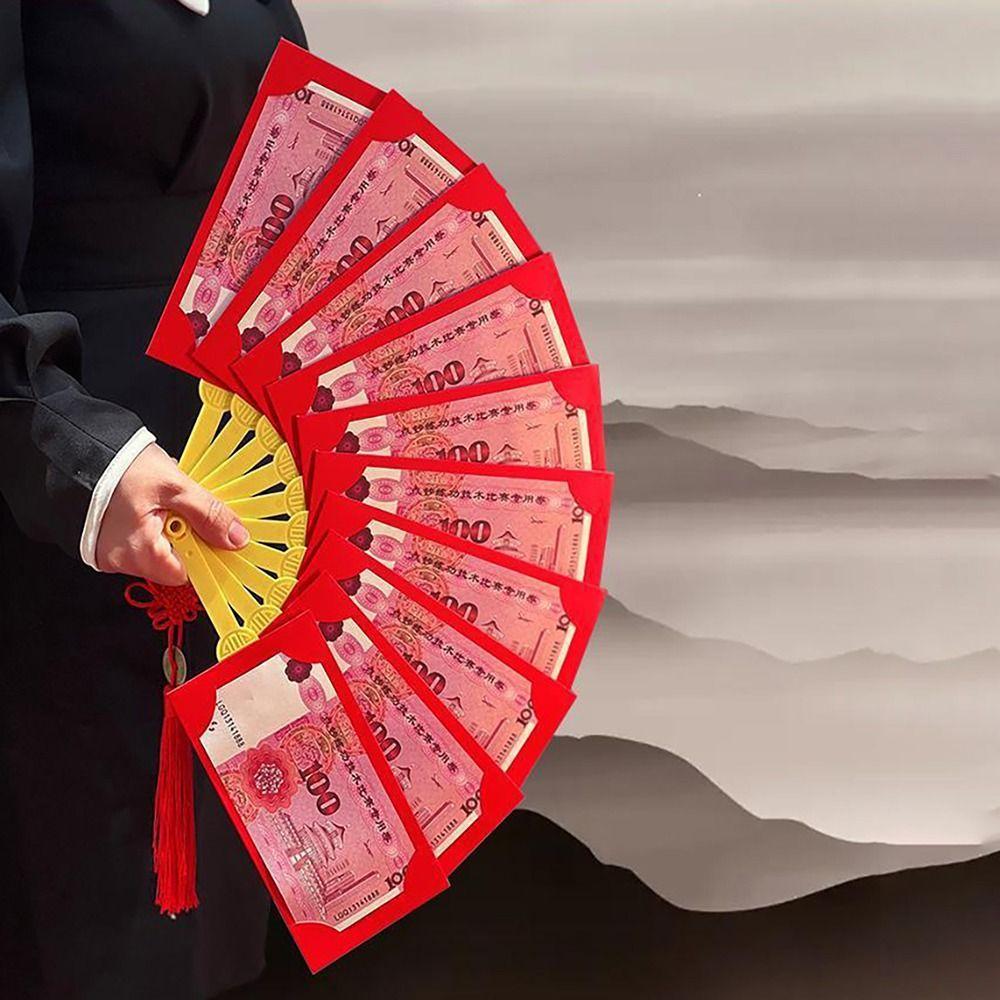 Cheap 1Pcs Fan-shaped Packet Envelopes 10 Card Slots Chinese New Year ...