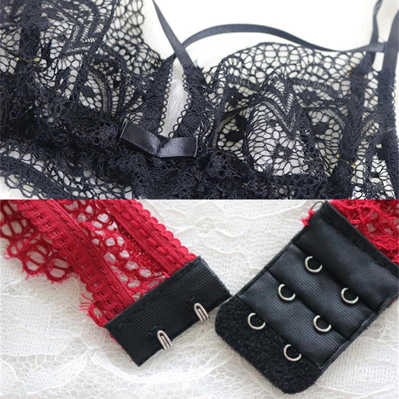 Buy Bandage Lace Cross Belt Hollow Bra Sexy Lingerie Bra Set Ladies ...
