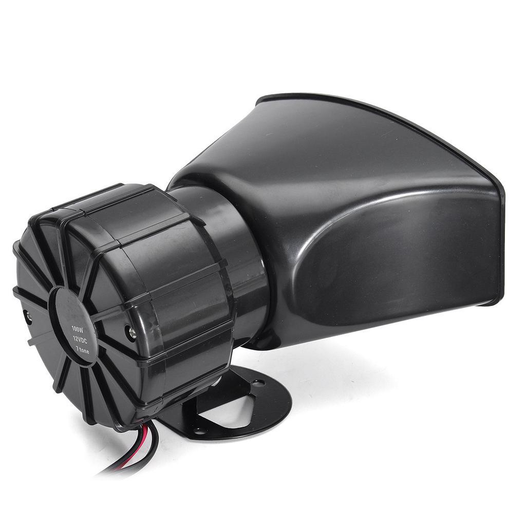 12V 115dB Alarm Speaker 7 Sounds Loud Air Horn Siren With MIC Speaker ...