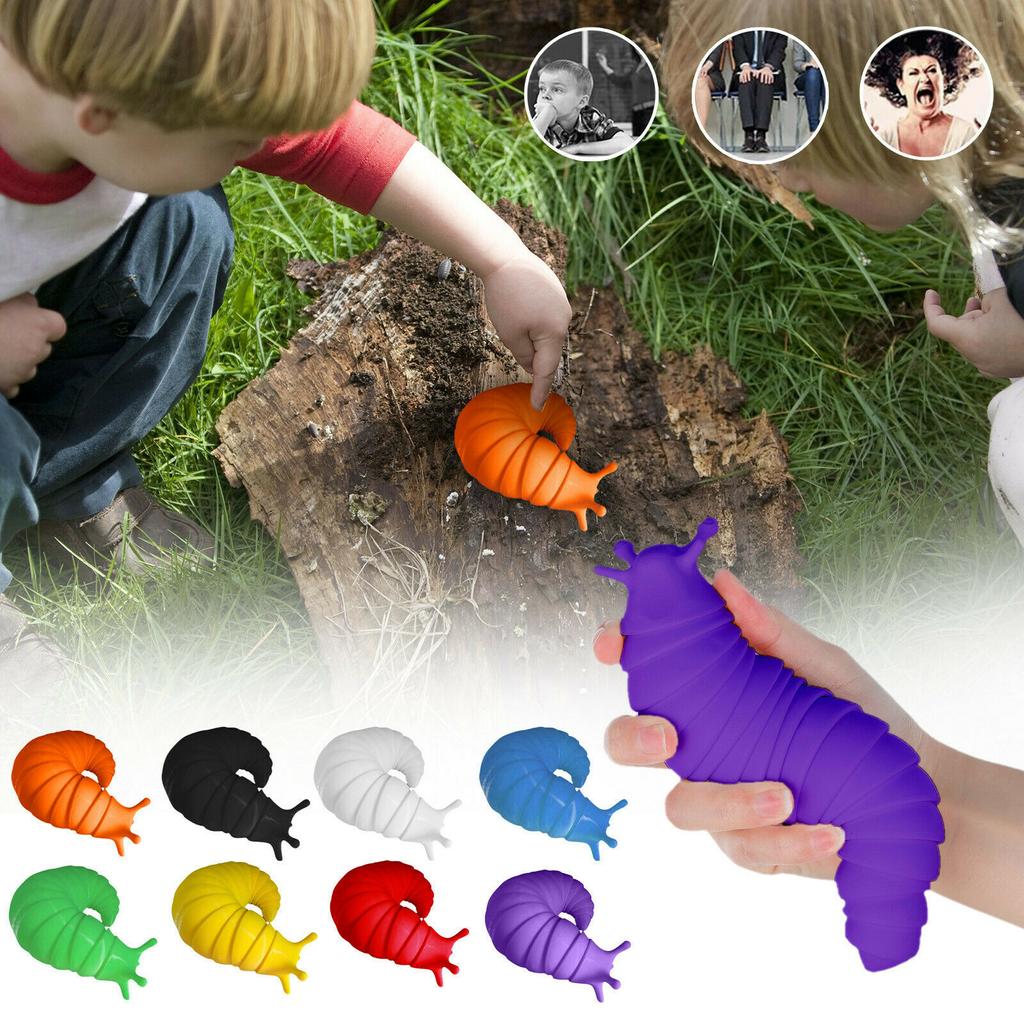 Cheap 3D Fidget Toy Articulated Slug Finger Flexible Sensory Anti ...