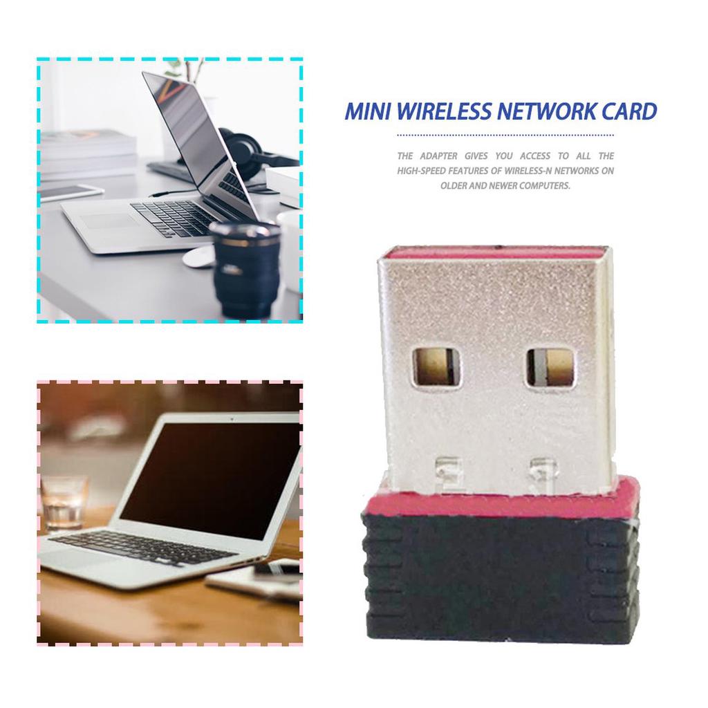 Buy Mini PC WiFi Adapter USB Antenna Wireless Computer Network Card ...