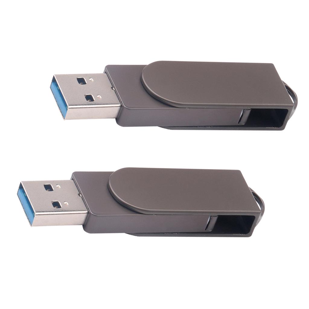 2x USB Typec Flash Drive Alloy Rotatable Laptop Memory Sticks for PC ...
