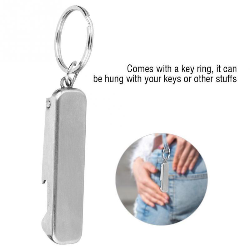 Buy 2 In 1 Stainless Steel Key Chain Ring Nail Cutter Clippers Bottle ...