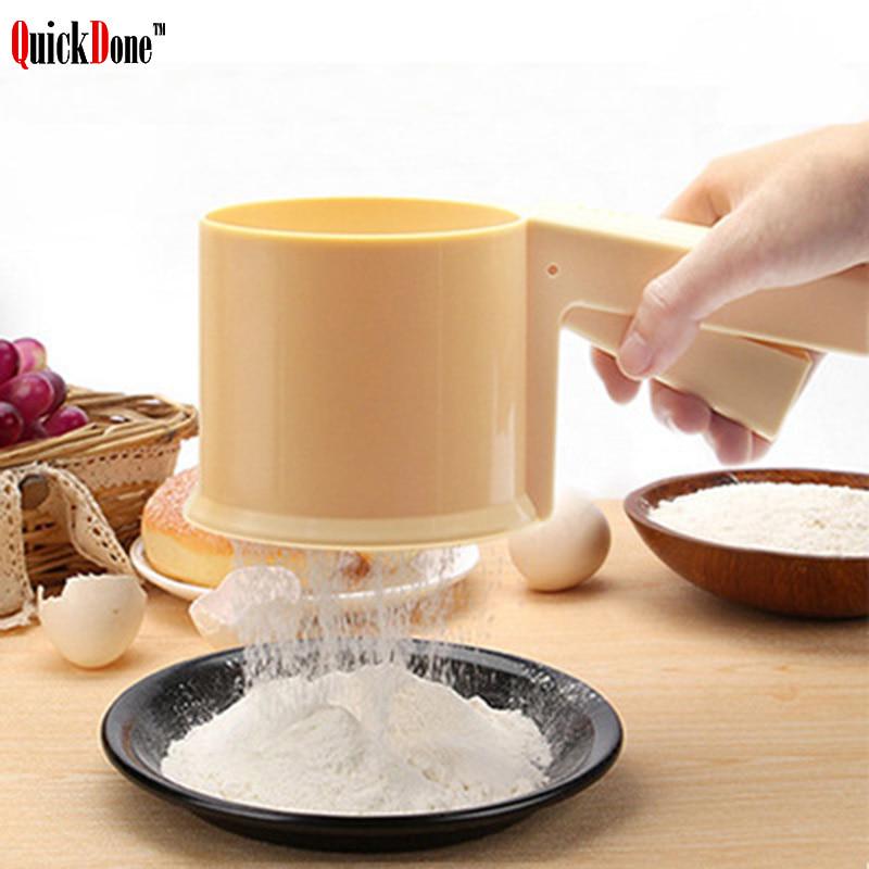 Un Eleği Mesh Elek Elek Filtre Kupası Pişirme Araçları Kek İçin Kulplu ...