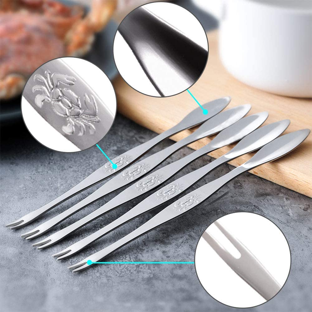 Buy 21 PCS Seafood Tools Set - 6 Crab Crackers, 6 Lobster Shell Forks ...