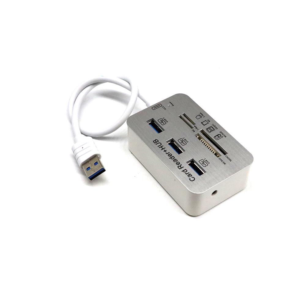 Buy Micro USB Hub 3.0 Combo 3 Ports Spliter Power Adapter TF/SD/MS/M2 ...