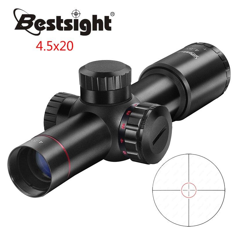 Buy Bestsight Compact 4.5x20 Optic Scope AK74 AK47 AR15 Hunting Rifle Scope Red Illuminated Mil ...