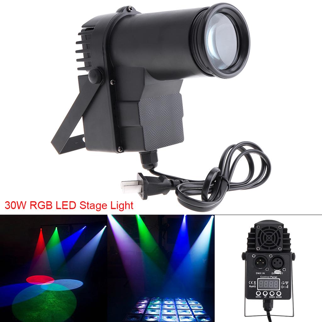 30W RGBW 4 in 1 DMX Full Color LED Spotlight Glass Ball Stage Light ...
