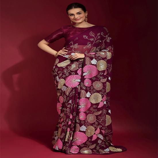 Buy Exclusive Mahotsav All Time Party Wear Sarees USA By SWS at ...