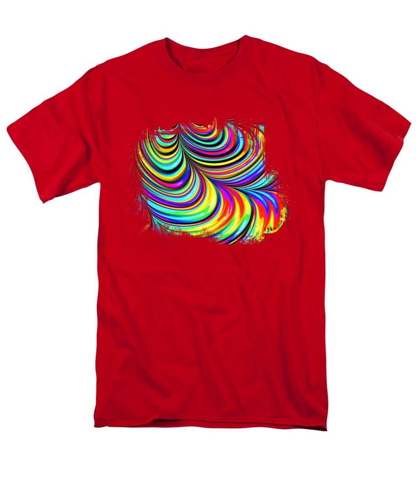 Buy Men Premium Cotton rainbow fractal tornadoes Print Tees Funny ...