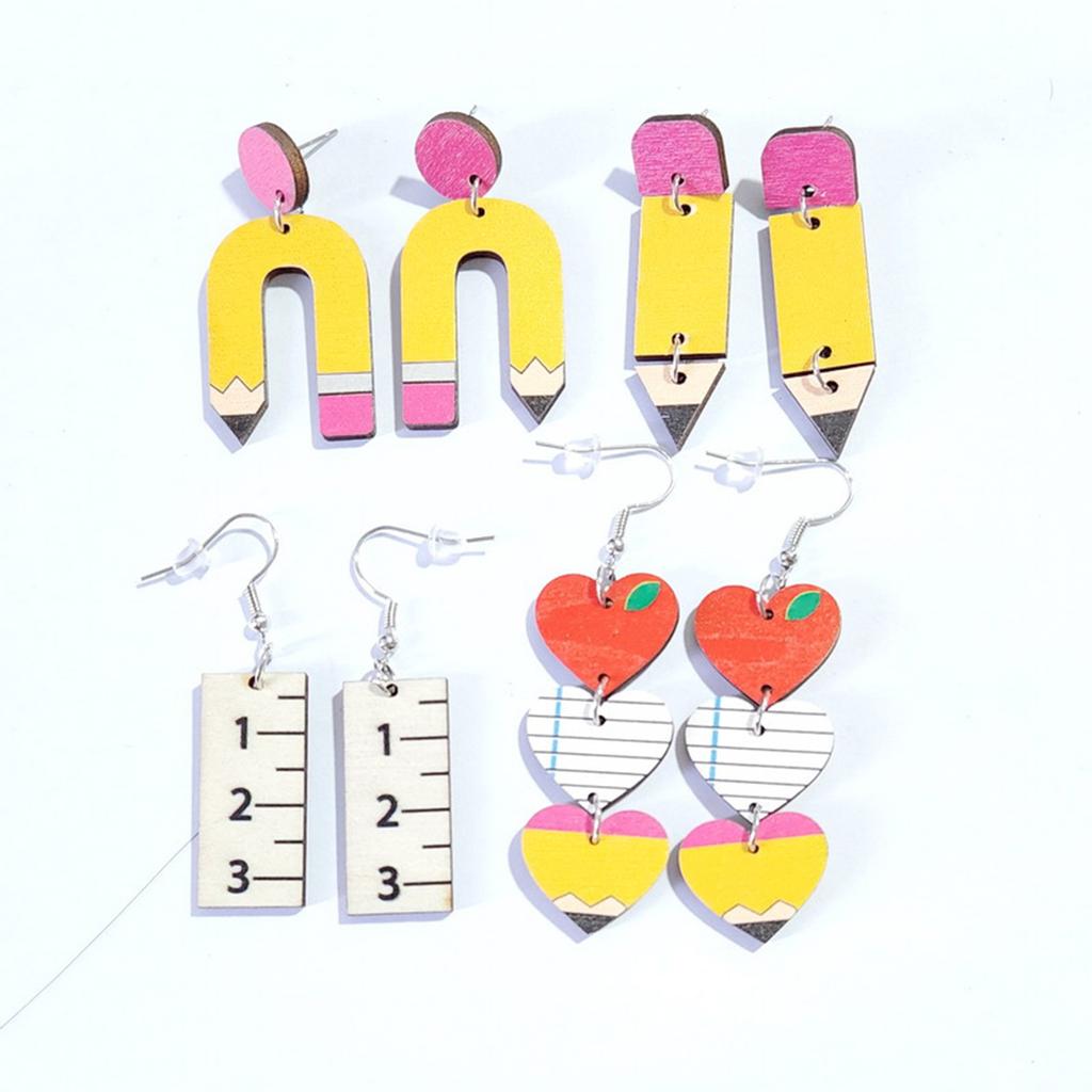 Satın alın for Creative Rainbow Pencil Ruler Heart Notepad Pendant ...