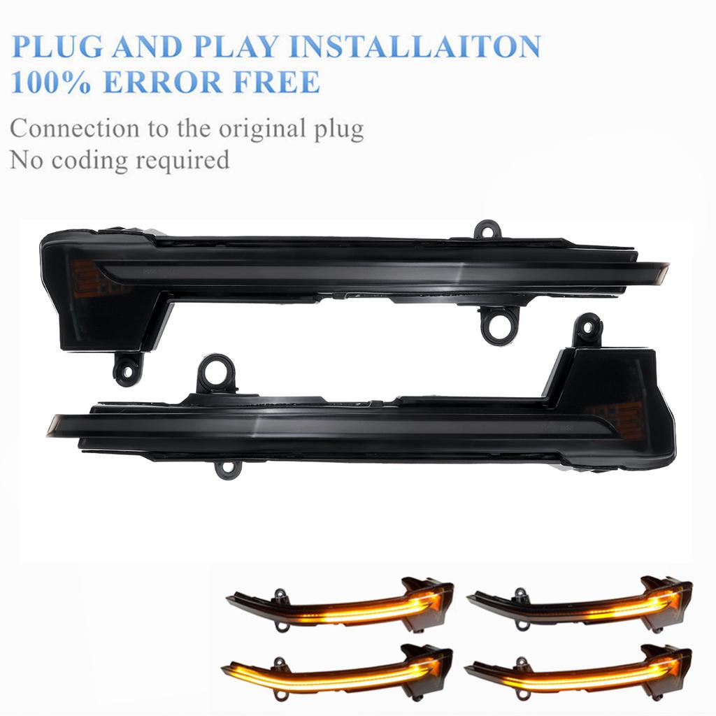 Buy 2Pcs Right%26Left LED Turn Signal Lamps Side Mirror Flasher Light ...