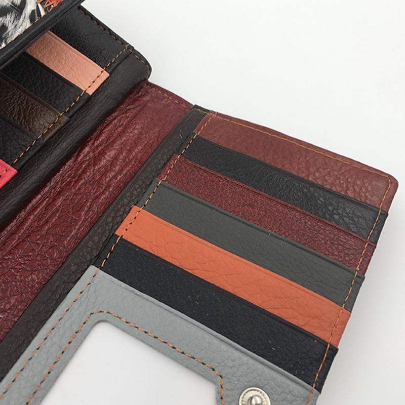 Buy Genuine Leather National Wind Three-fold Women Wallet at affordable ...