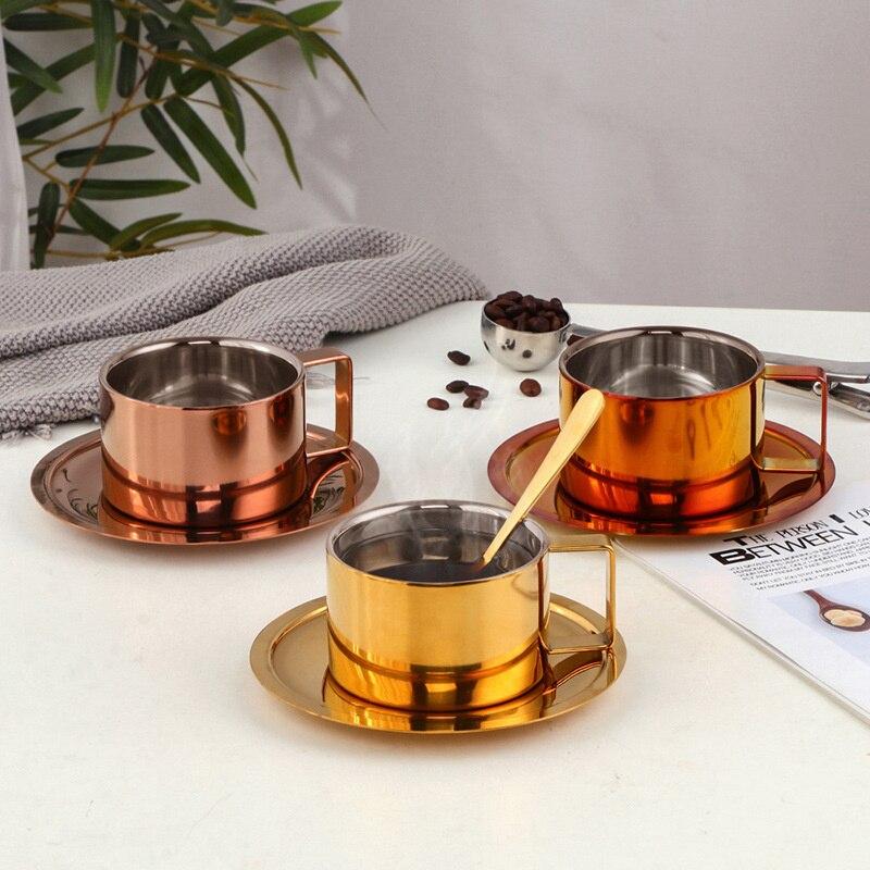 Buy European-Style Simple 304 Stainless Steel Coffee Cup Set Creative ...