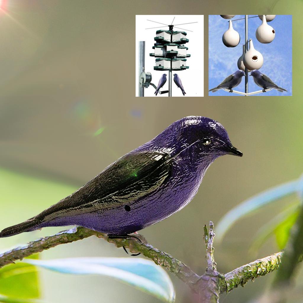 Buy Waterproof Purple With Mount Simulation Bird Patio Mini Fake Birds ...