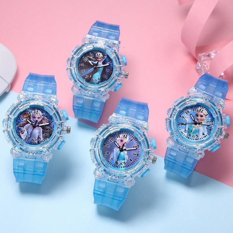 Frozen Watch Princess Aisha Children's Luminous Watch Student Silicone ...