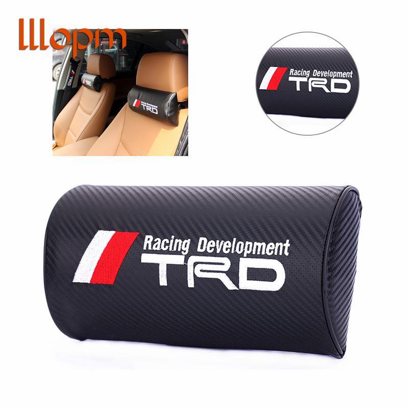 Buy 2pcs Carbon fiber style soft Pillow car styling Car seat headrest ...