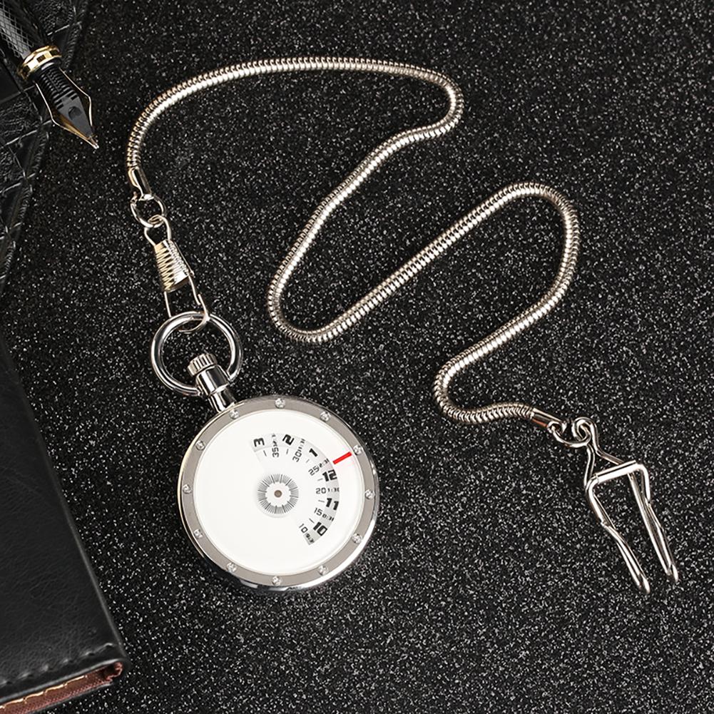 Men White Quartz Watches, Vintage Hollow Measurement Case Chain Pocket ...