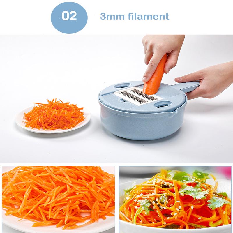 10 In 1 Multi-function Food Chopper Vegetable Fruit Slicer Manual Food ...