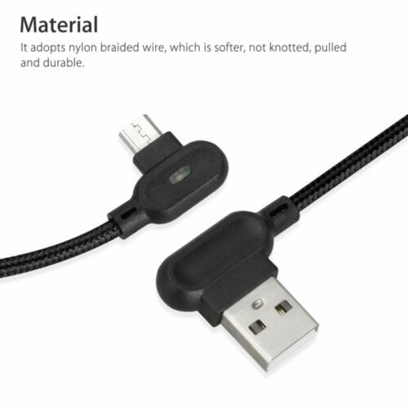 Buy 2M Double Bend 90 Degree Right Angle Micro USB Type-c For Apple ...