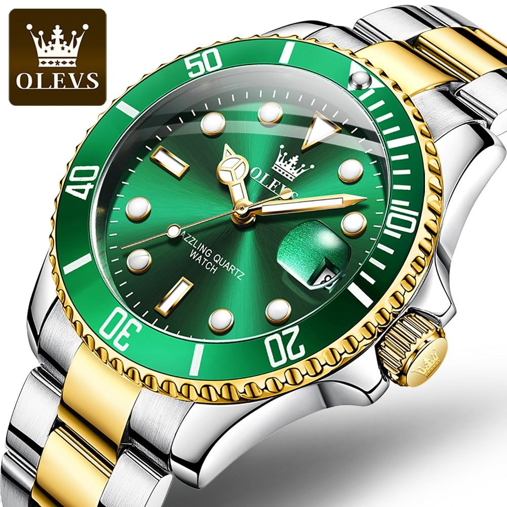 Buy OLEVS Genuine 5885 Quartz Watch for Men Waterproof Date Clock Sport ...
